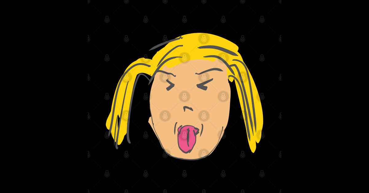 Comic Girl Tongue Out Ann Sticker Teepublic