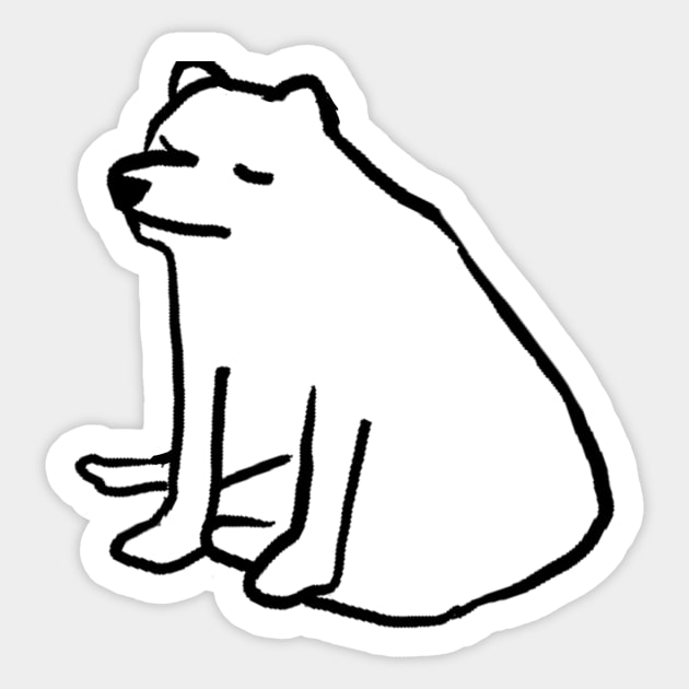 Cheems con Paint - Chemmes - Sticker | TeePublic