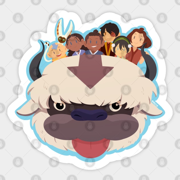 Team Avatar - Appa Blep - Avatar The Last Airbender - Sticker | TeePublic