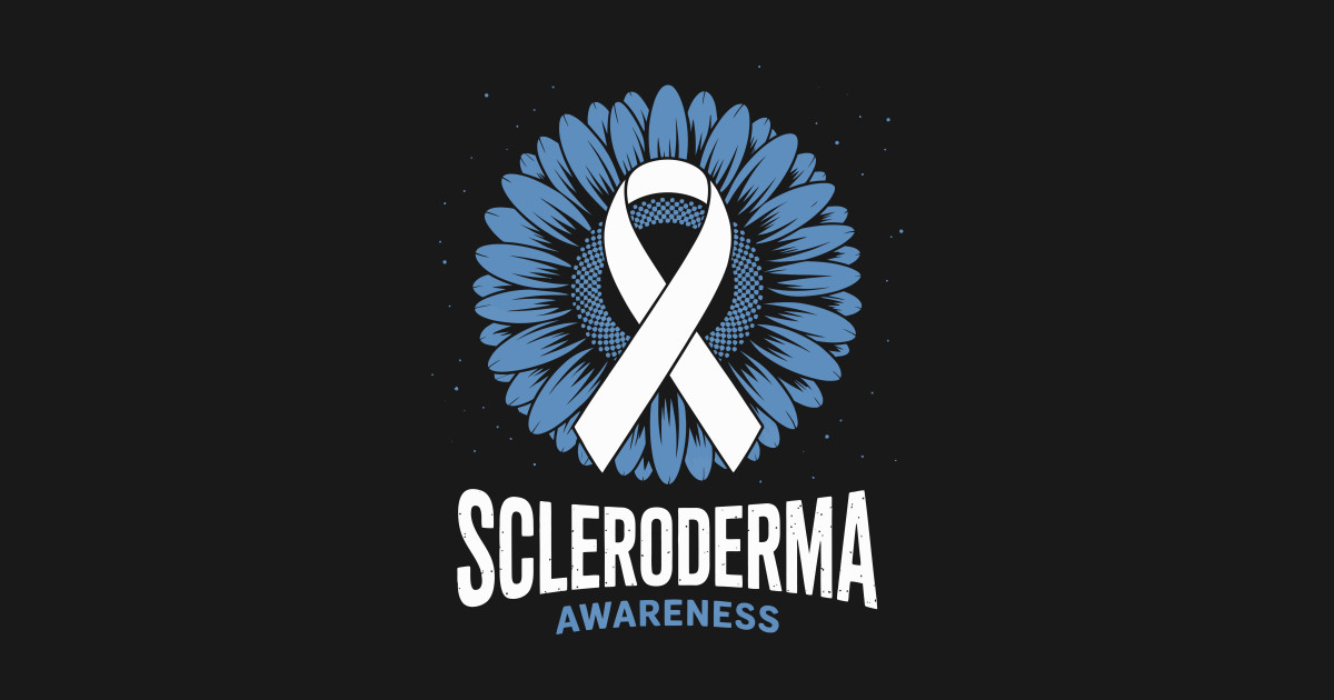 Scleroderma Awareness Ribbon Blue Flower Style - Scleroderma Awareness ...