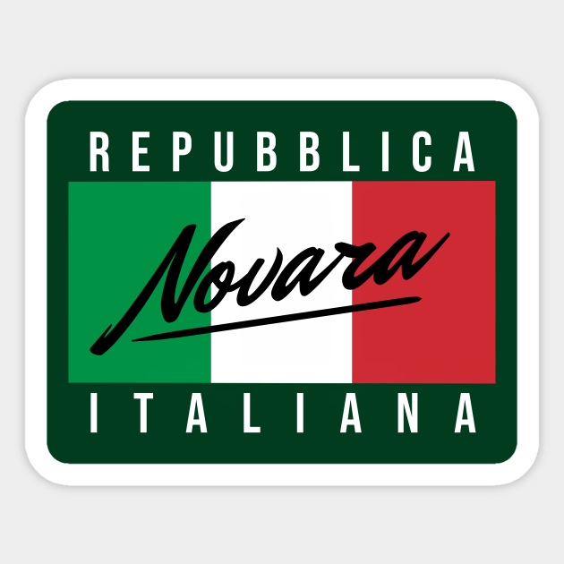Novara Italy Flag - Novara Italy - Sticker | TeePublic