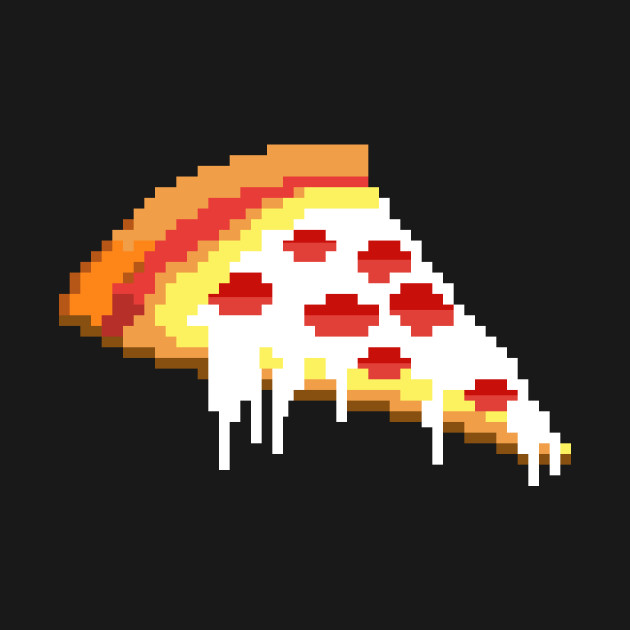 Pizza - 8 bit - Pixelated - T-Shirt | TeePublic