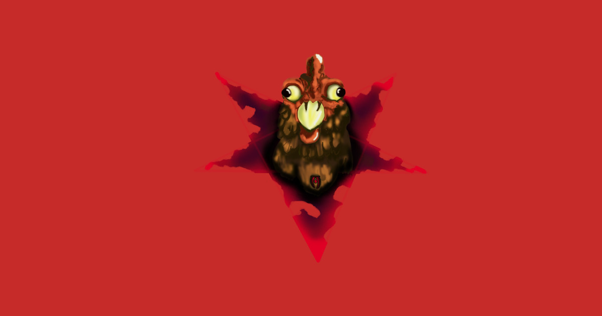 Invocation of the satanic village chicken - Chicken - T-Shirt | TeePublic