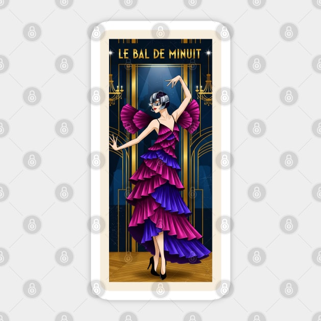 After Erté - LE BAL DE MINUIT (The Midnight Ball) - Art Deco Style ...