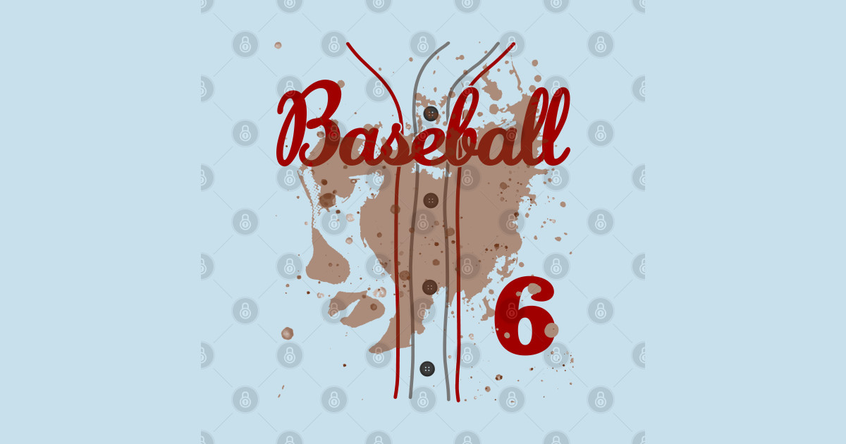 Kid's 6th Birthday Baseball 6 Years Old #6 Baseball Lover Dirty Uniform ...