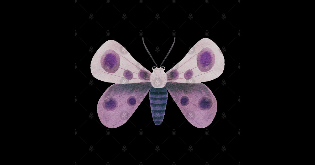 Purple Moth Watercolor - Moth - Sticker | TeePublic