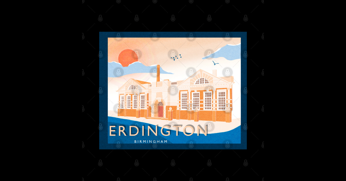 Erdington Library Travel Poster - Travel - Sticker | TeePublic