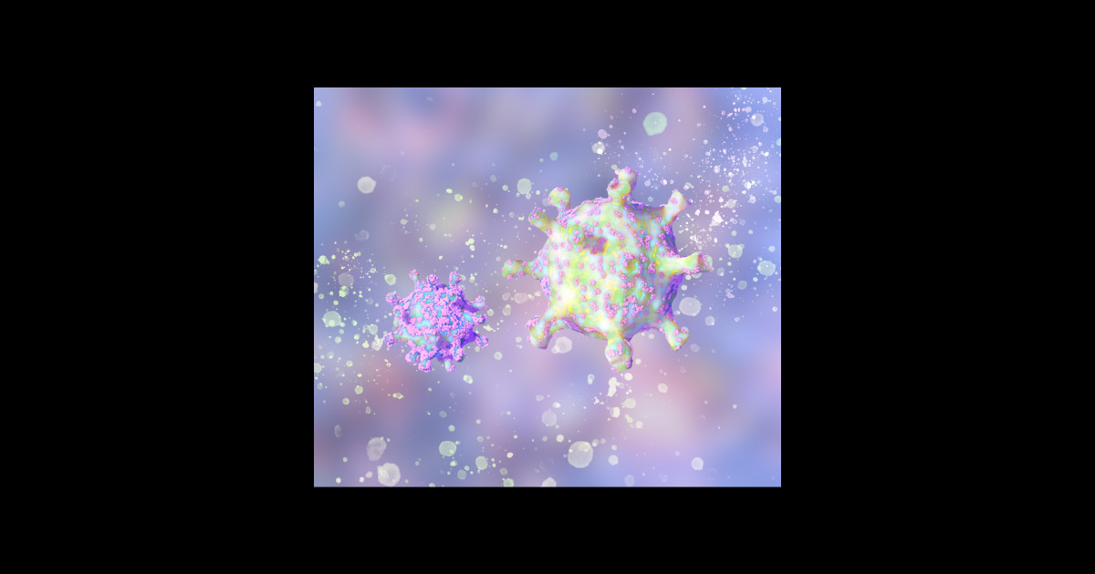 Nice virus cells - Flu - Sticker | TeePublic