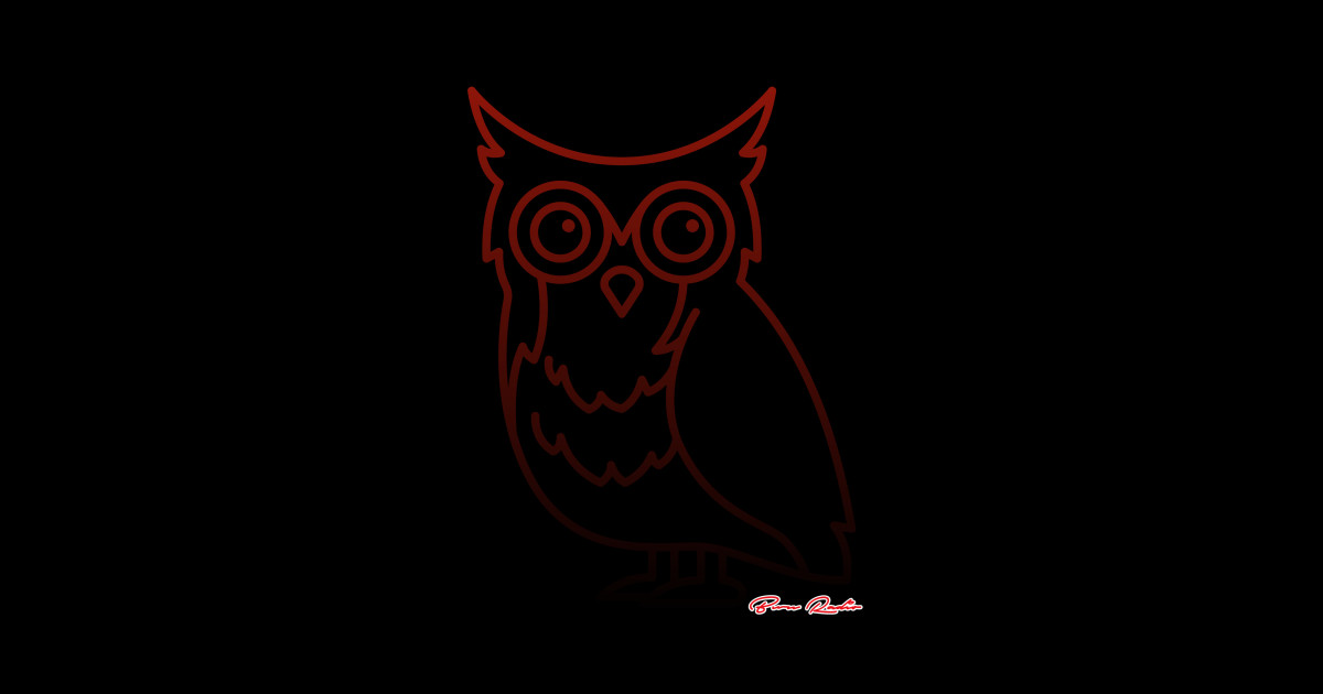 Bwn Radio Owl Signature Logo - Bwnradio - Sticker | TeePublic