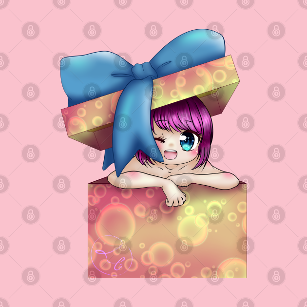 chibi gift box - Gift - T-Shirt | TeePublic