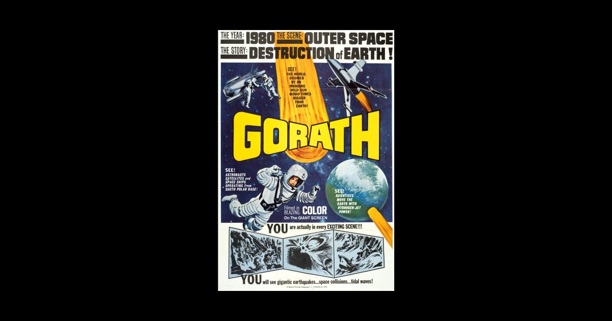 Classic Science Fiction Movie Poster - Gorath - Apocalypse - Sticker ...