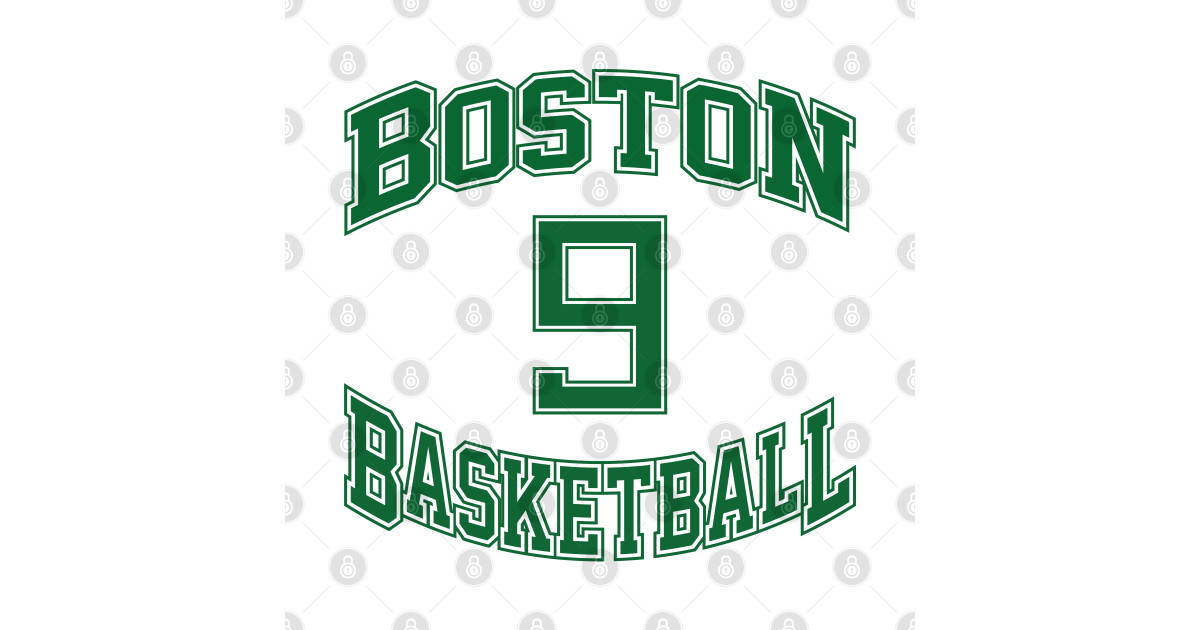 Boston Basketball Number 9 - Boston Celtics - T-Shirt | TeePublic