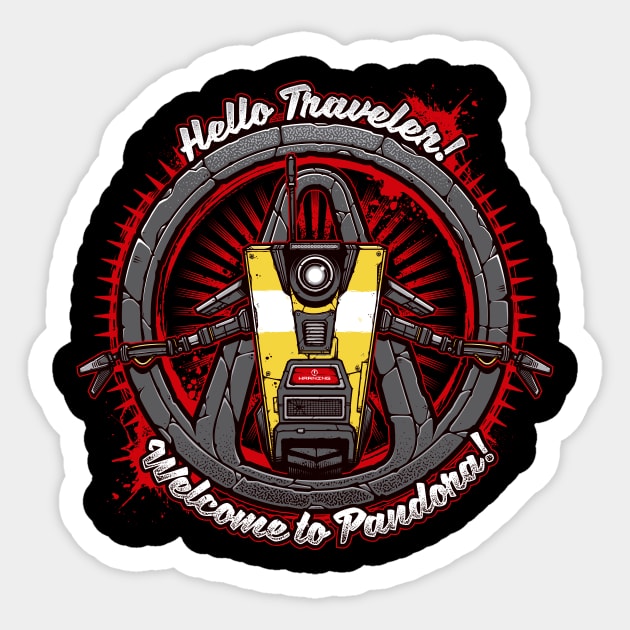 Hello Traveler - Borderlands - Sticker | TeePublic