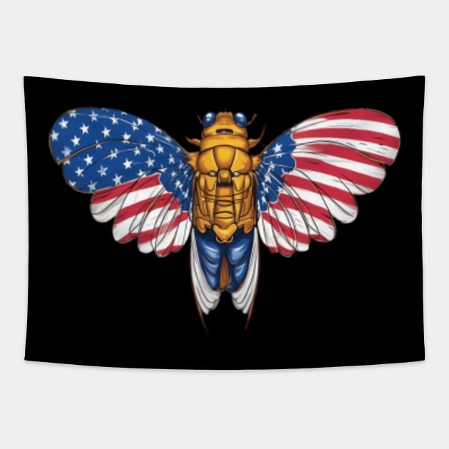 American Flag Cicada 4Th Of July Entomologist Insect Bug - American ...