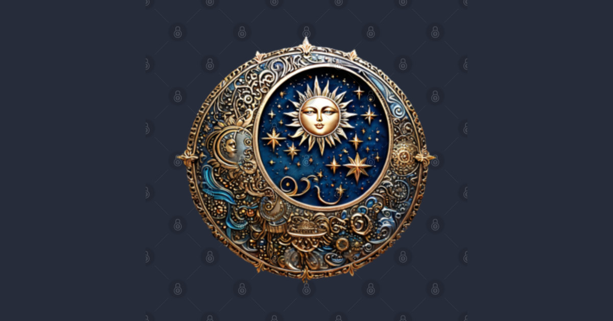 Celestial Sun and Moon - Celestial - T-Shirt | TeePublic