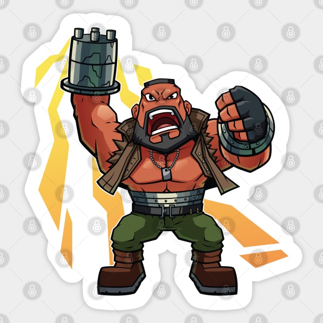 Barret Wallace Chibi - Barret Wallace - Sticker | TeePublic