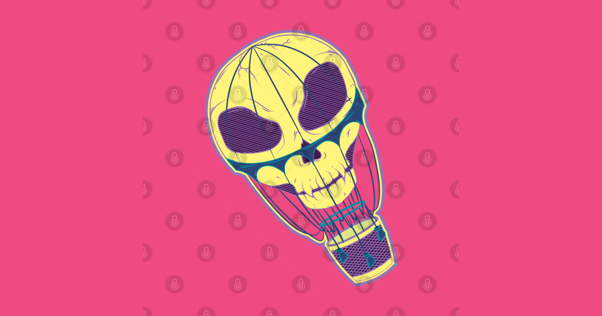 Hot Air Skull - Skull - T-Shirt | TeePublic