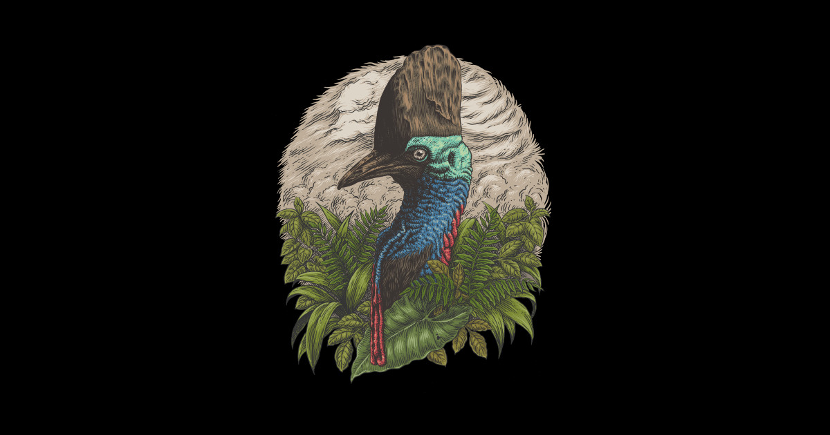 Cassowary - Drawing - Sticker | TeePublic