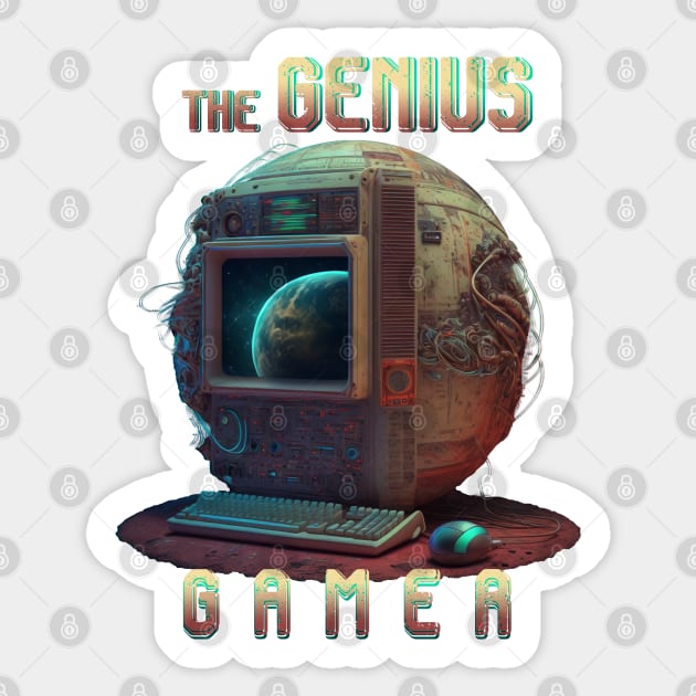 The Genius Gamer - Scifi - Sticker | TeePublic