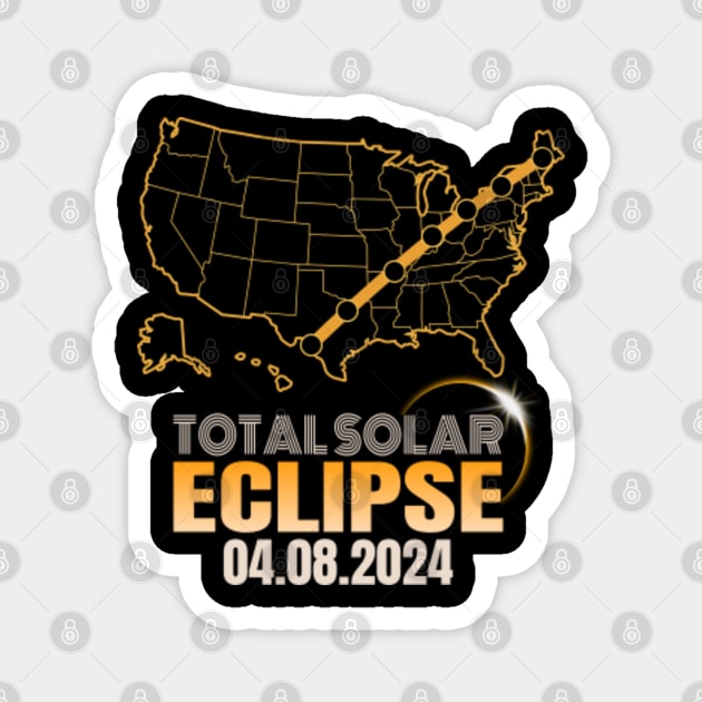 Total Solar Eclipse - Eclipse 2024 - Magnet | TeePublic