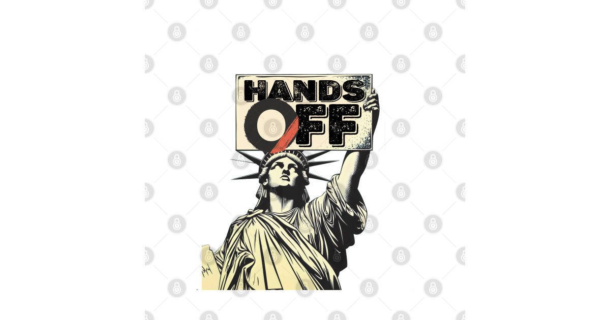 Hands Off: Protecting Democracy’s Pillars - Hands Off - T-Shirt | TeePublic