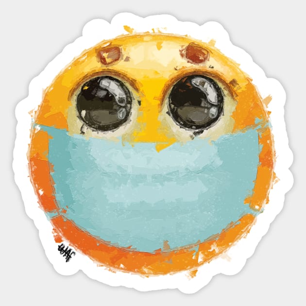 Masked Emoji - Isolation - Sticker | TeePublic