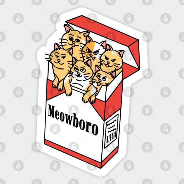 Cigarettes Pack Cats - Cat - Sticker | TeePublic
