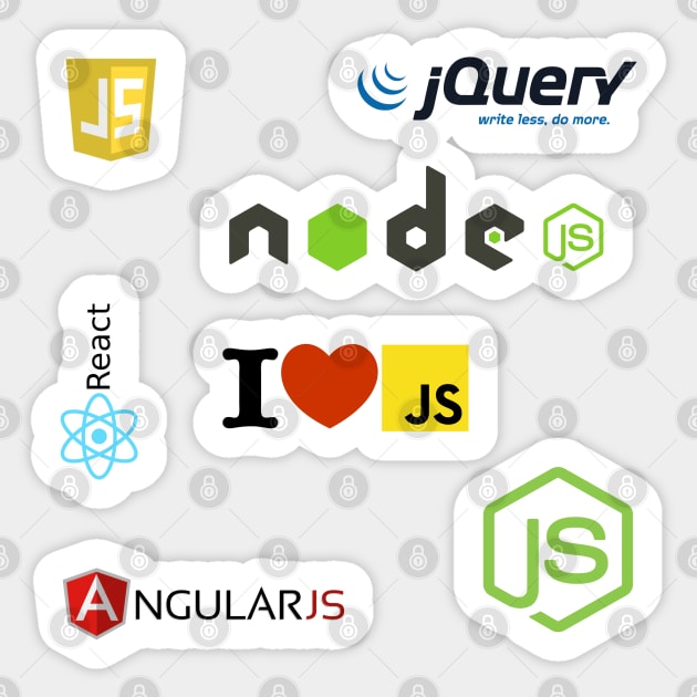 javascript ecosystem sticker set - Javascript - Sticker | TeePublic