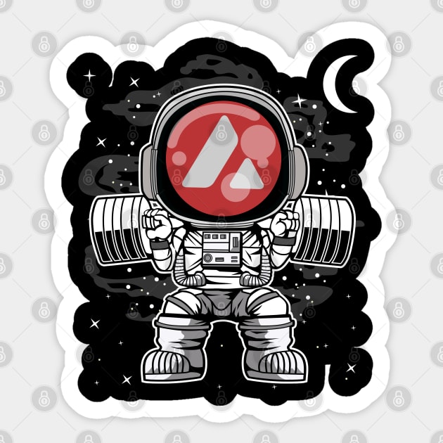Astronaut Lifting Avalanche AVAX Coin To The Moon Crypto Token ...