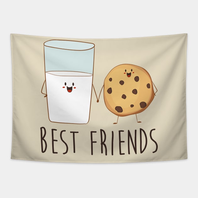Best Friends Milk And Cookie Cute Cookie - Cookie - Tapestry | TeePublic