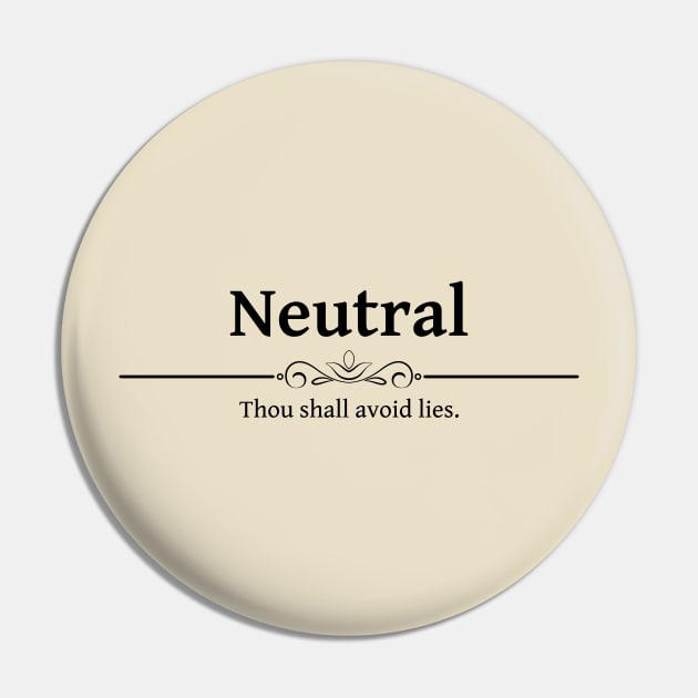 True Neutral DND 5e RPG Alignment Role Playing - Pathfinder Alignment ...