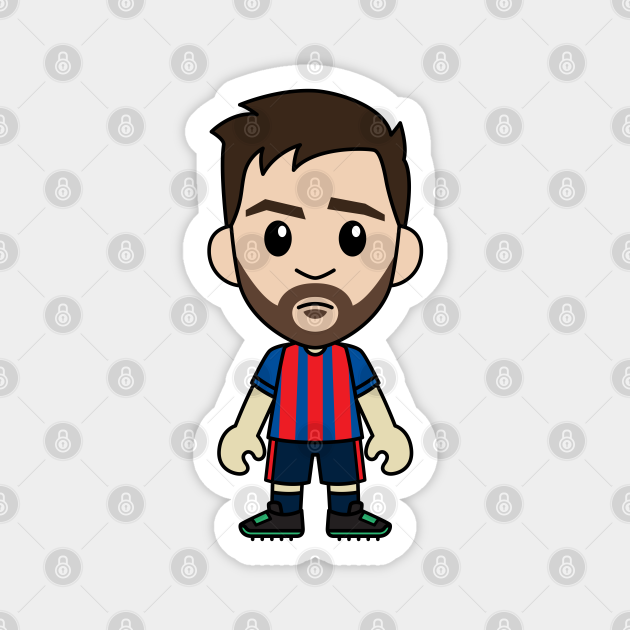 Lionel Messi Chibi Barcelona - Messi - Magnet | TeePublic