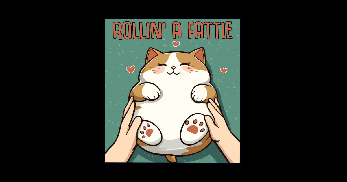 Fat Cat - Rolling Fatties - Sticker | TeePublic