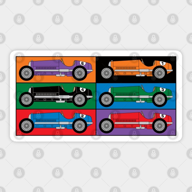 Vintage Race Car Pop Art - Vintage - Sticker | TeePublic