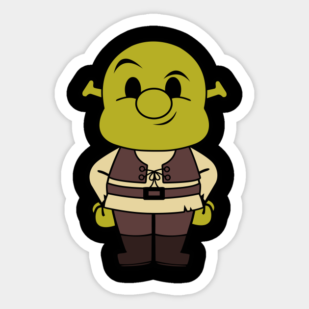 Shrek Chibi - Shrek - Sticker | TeePublic