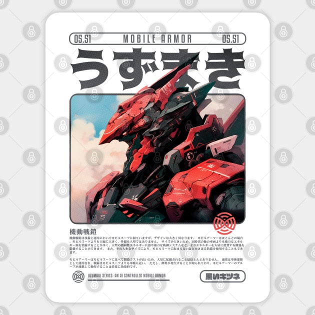 MECHA ARMOR MODEL UZUMAKI | ANIME DESIGN | VARIANT - Mecha - Sticker ...
