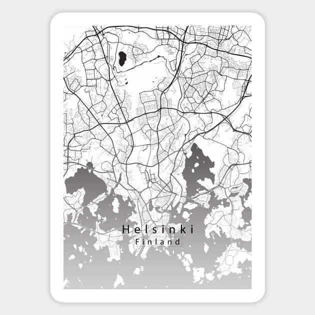 Helsinki Finland City Map - Helsinki - Sticker | TeePublic