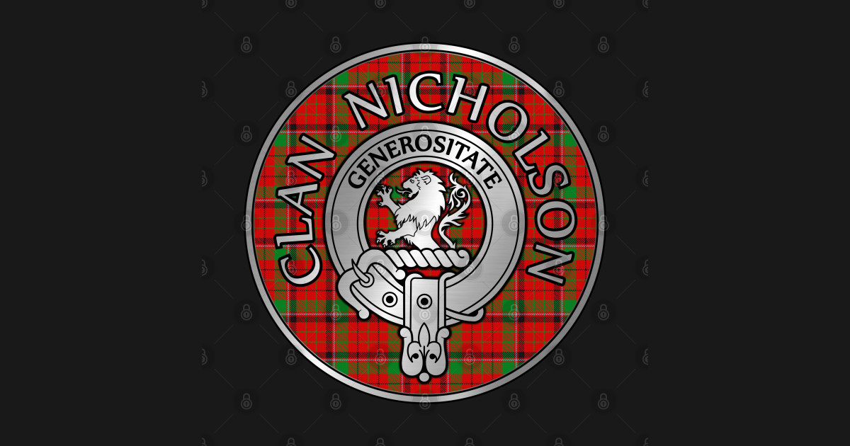Clan Nicholson Crest & Tartan - Nicholson - T-Shirt | TeePublic