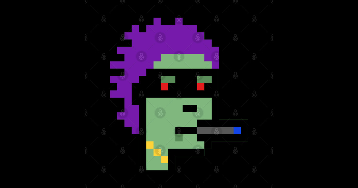 Nft Zombie CryptoPunk - Nft Art - Sticker | TeePublic