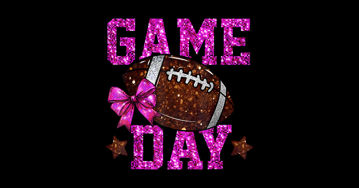 Game Day Football Go Cheer Touchdown Pink Color Mom Girls - Football ...