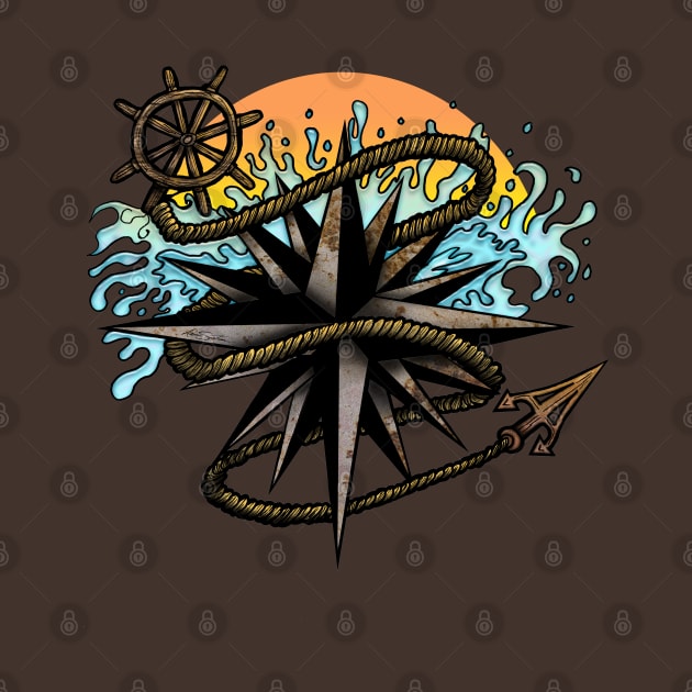 Nautical Splash - Anchor - T-Shirt | TeePublic