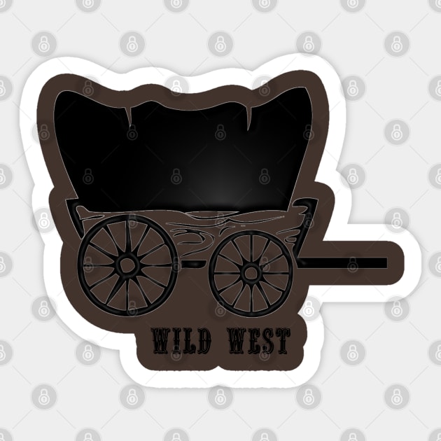 Western Era - Wild West Covered Wagon 2 - Covered Wagon - Sticker ...