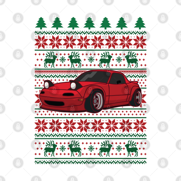 Miata Christmas - Miata - T-Shirt | TeePublic