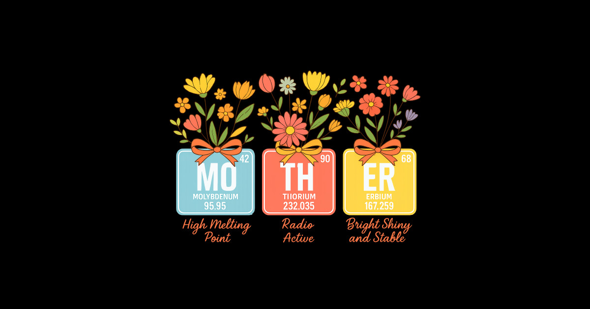 Mother The Essential Element, Retro Floral Mother, Mom Life - Retro ...