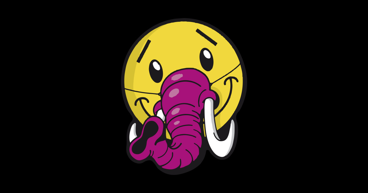 Elephant Smiley - Smiley Face - Sticker | TeePublic