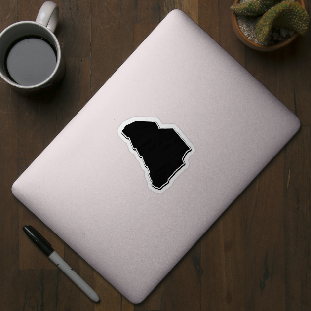 Black South Carolina Outline - Black South Carolina Outline - Sticker ...