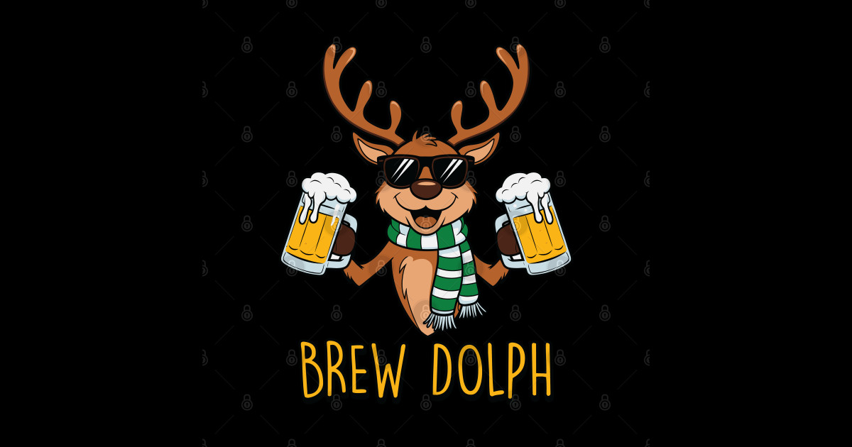 Brew Dolph - Christmas - Sticker | TeePublic