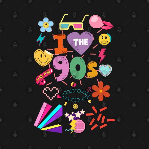 I Love the 90s Retro Nostalgia - 90s - T-Shirt | TeePublic