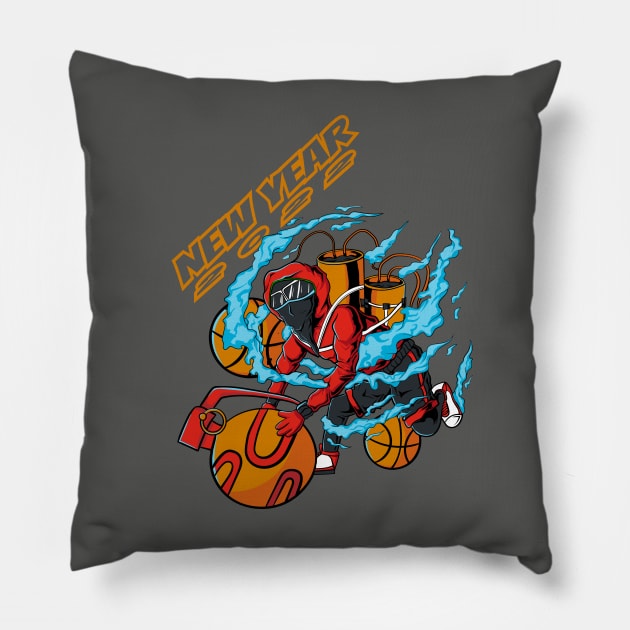 the men playing basketball - New Years Eve Party - Pillow | TeePublic