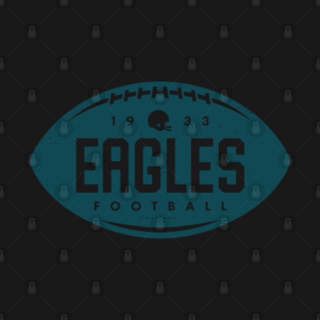 Vintage Football Shape - Philadelphia Eagles (Green Eagles Wordmark ...